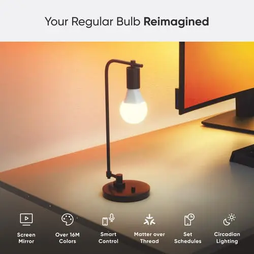 NANOLEAF Caveman Matter & Wi-fi A19 Smart Led Light Bulb