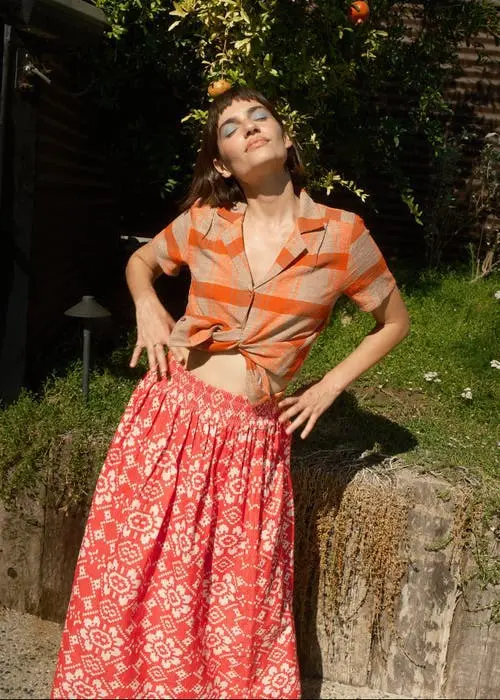 Ace & Jig Rara Reversible Midi Skirt - Love