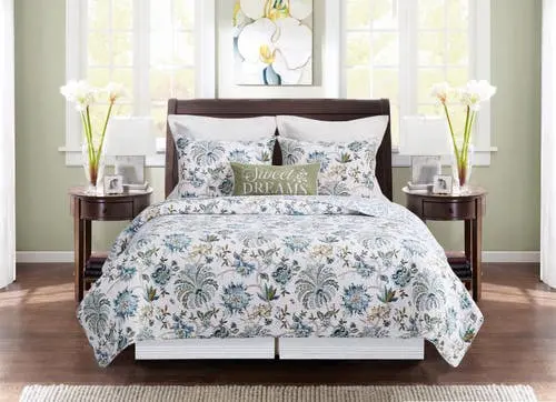 C&F HOME Braganza Teal Quilt Bedding Set