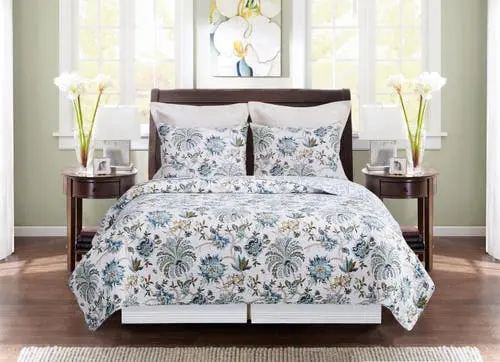 C&F HOME Braganza Teal Quilt Bedding Set