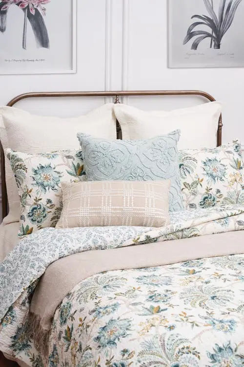 C&F HOME Braganza Teal Quilt Bedding Set