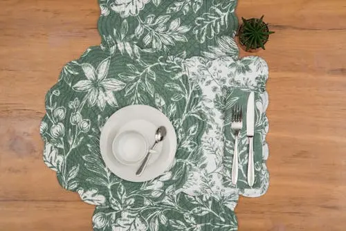 C&F HOME Everview Sage Botanical 100% Cotton Set Of 6 Cloth Napkins