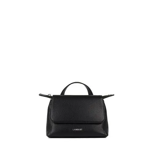 LAMBERT Vegan Leather Crossbody Bag - Black
