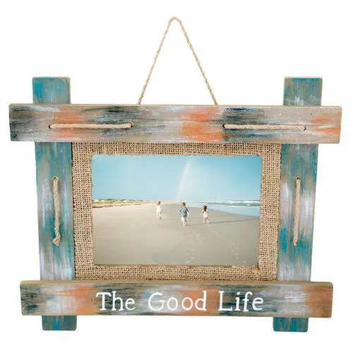 BEACHCOMBERS Good Life 5x7 Frame With Burlap
