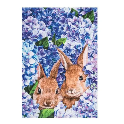 C&F HOME Bunnies In Hydrangeas Towel