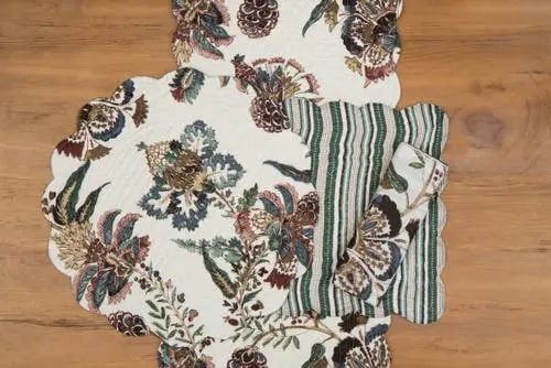 C&F HOME Braelyn Reversible Round Quilted Set Of 6 Placemats 17