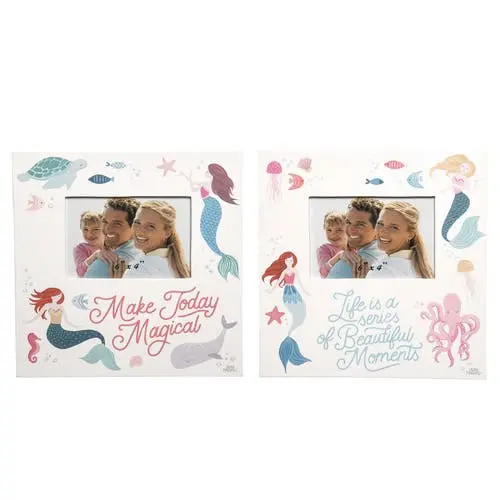 BEACHCOMBERS Mermaid Wood Picture Frame - White
