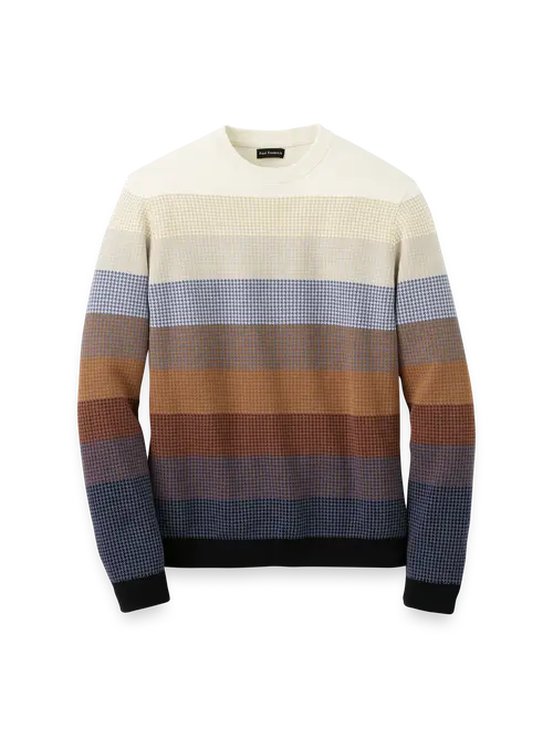 PAUL FREDRICK Cotton Crewneck Sweater