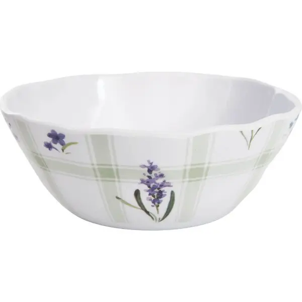 C&F HOME Lavender Plaid Novelty Set Of 2 Dinnerware Serving Bowls - Green