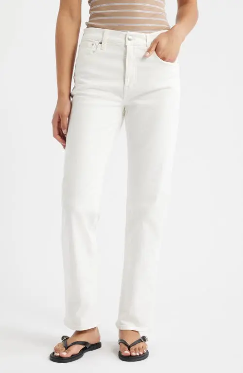 Madewell Longline Straight Leg Jeans - Tile White