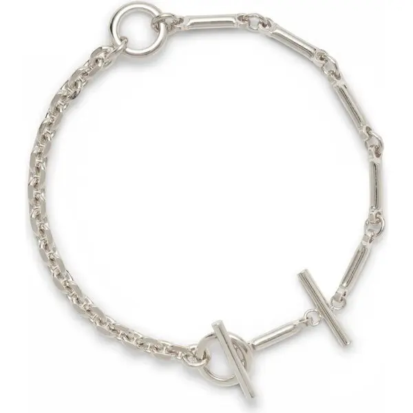 Lady Grey Triplet Toggle Anklet - Silver