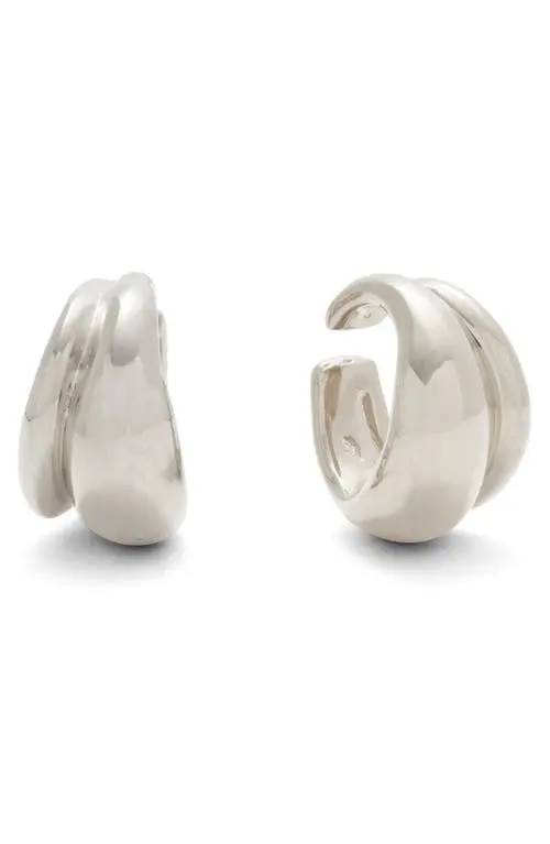 Lady Grey Double Bubble Ear Cuffs - Silver