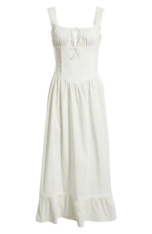 BDG URBAN OUTFITTERS Gabriette Lace Trim Maxi Dress - White
