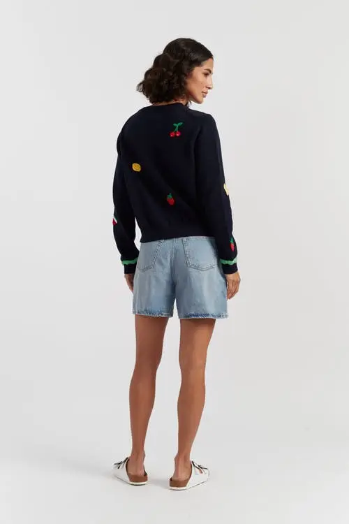 Chinti & Parker Snoopy Intarsia Cotton Sweater - Blue