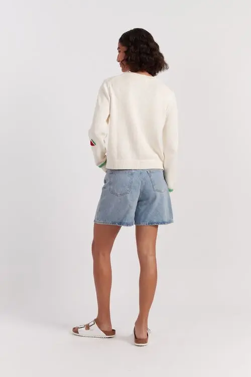 Chinti & Parker Snoopy Intarsia Cotton Sweater