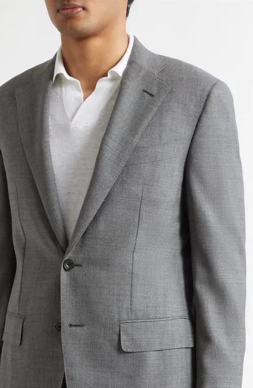 Thom Sweeney Fresco Tailored Wool Suit - Grey