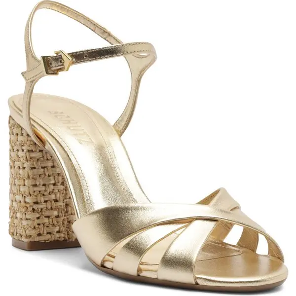 Schutz Keefa Ankle Strap Sandal - Platinum