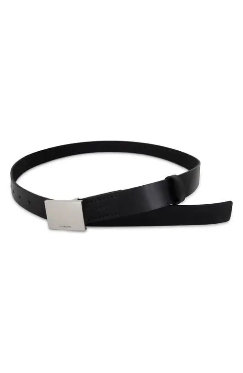 ALLSAINTS Lucas Plate Buckle Leather Belt