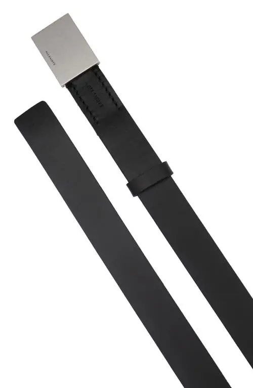 ALLSAINTS Lucas Plate Buckle Leather Belt