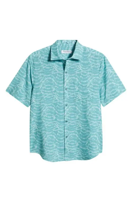 Tommy Bahama Bahama Coast Tidal Mist Islandzone® Short Sleeve Button-up Shirt