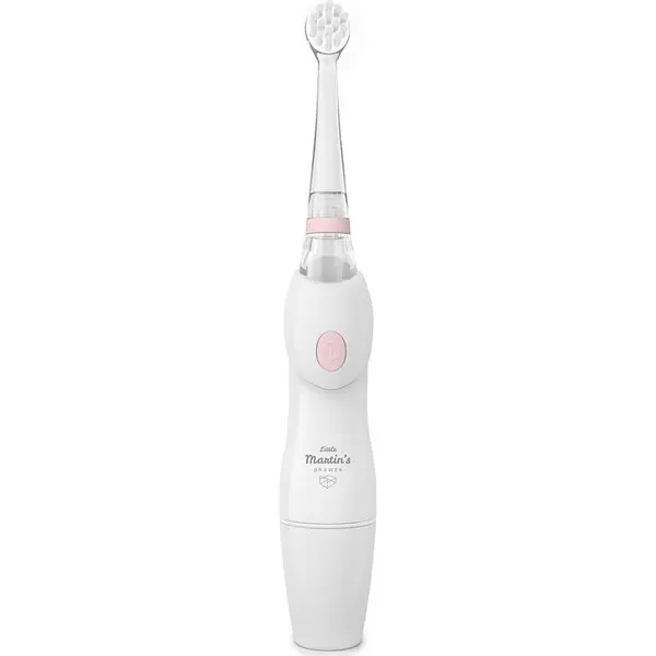 LITTLE MARTIN'S Baby Electric Toothbrush Pink, Sonic Vibration, Lights - White