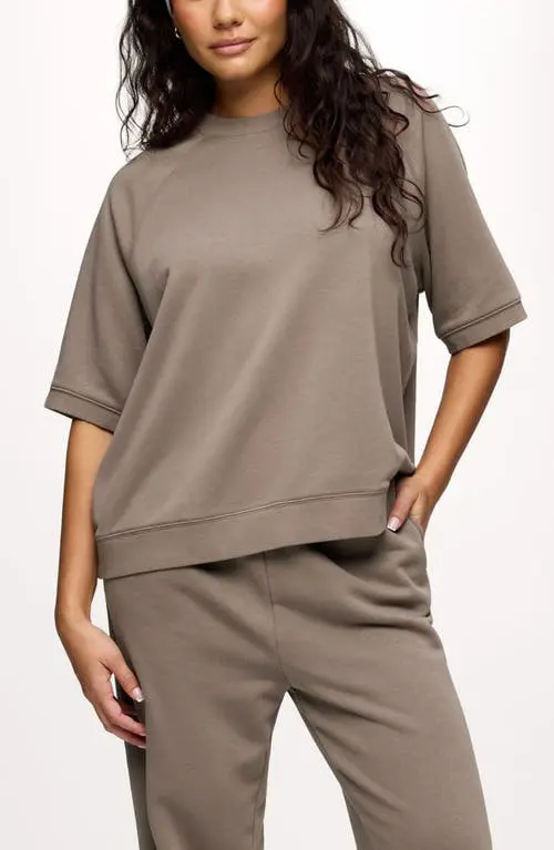 NUUDS Elbow-sleeve French Terry Sweatshirt - Cocoa