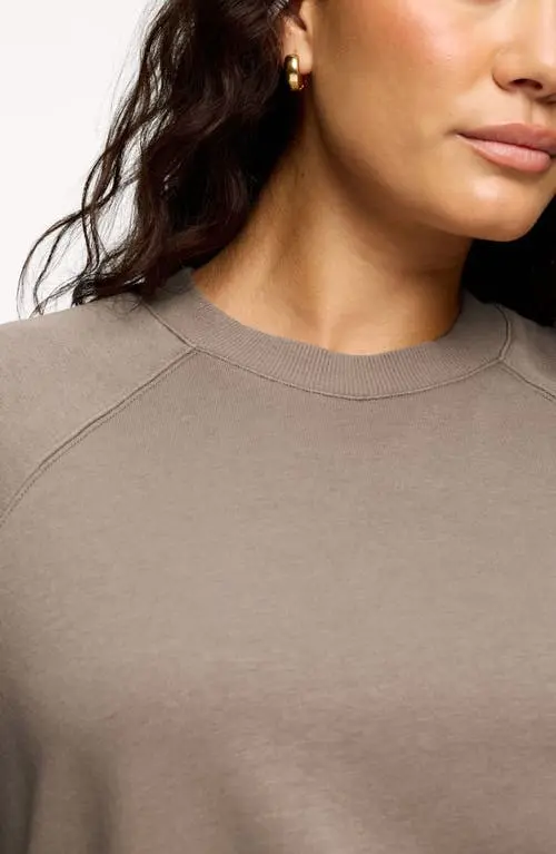 NUUDS Elbow-sleeve French Terry Sweatshirt - Cocoa