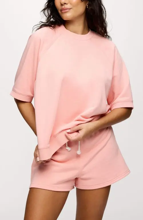 NUUDS Elbow-sleeve French Terry Sweatshirt - Peachette