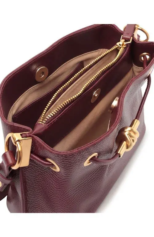 AREZZO Small Daphne Leather Crossbody Bag - Fresh Ruby