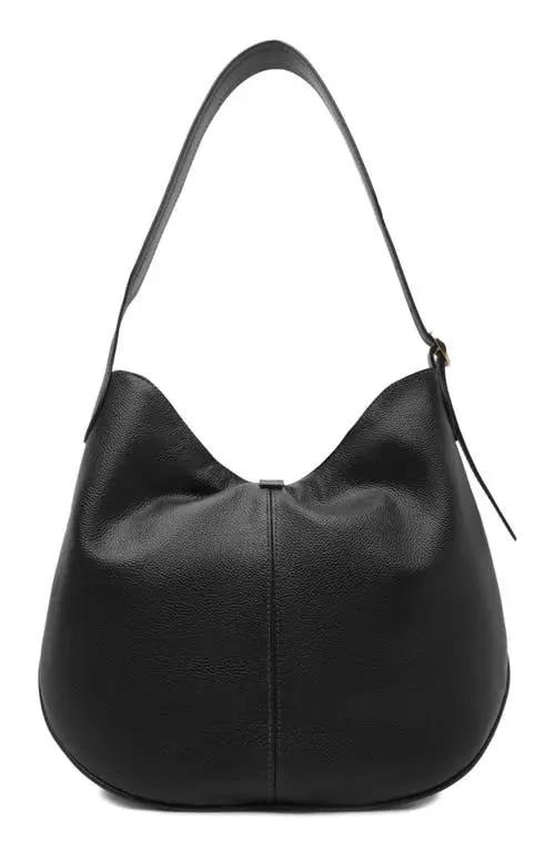 AREZZO Large Sabrina Leather Hobo Bag - Black