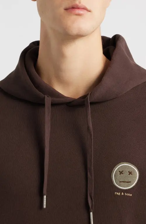 Rag & Bone Embroidered Sour Face Hoodie - Brown