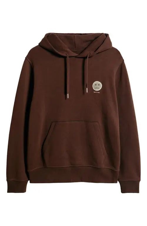Rag & Bone Embroidered Sour Face Hoodie - Brown