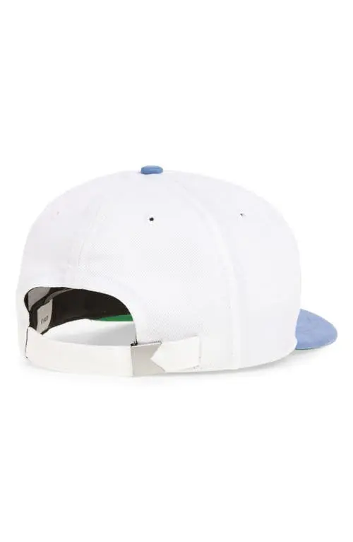 Rhude Rossa Logo Embroidered Baseball Cap - Blue/white