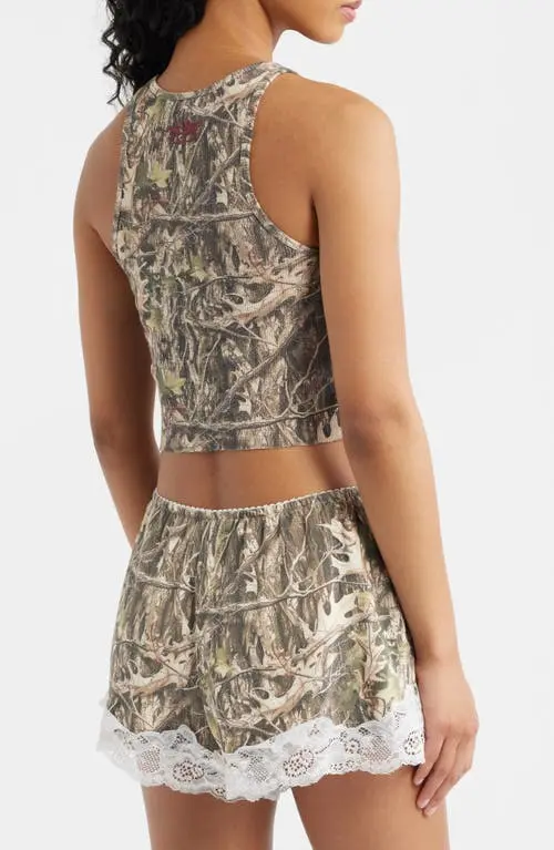 BOYS LIE Graphic Crop Camo Tank
