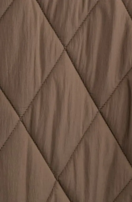 Donna Karan New York Quilted Hooded Coat