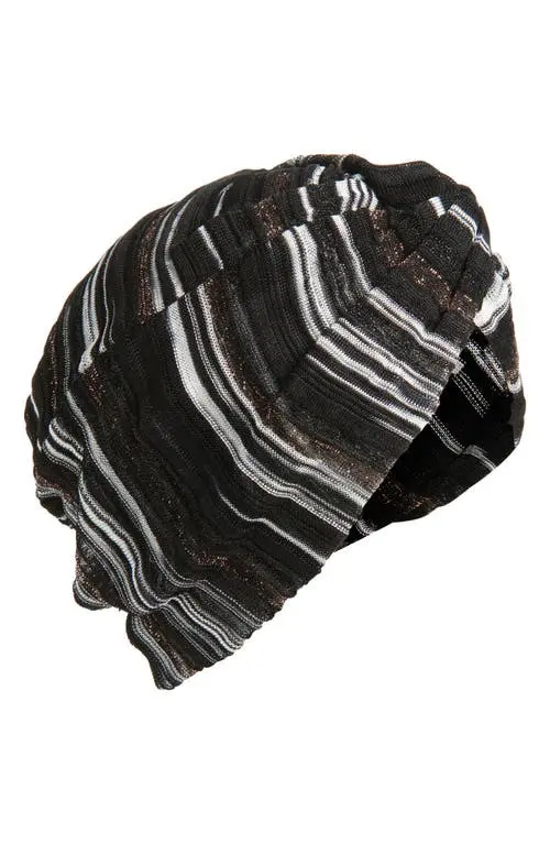Missoni Knotted Stripe Head Wrap - 0002 Black Multi
