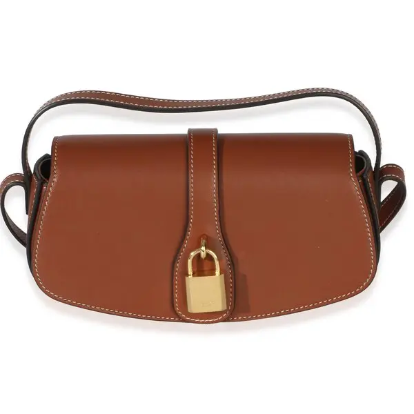 Celine Smooth Calfskin Tabou Clutch On Strap - Brown
