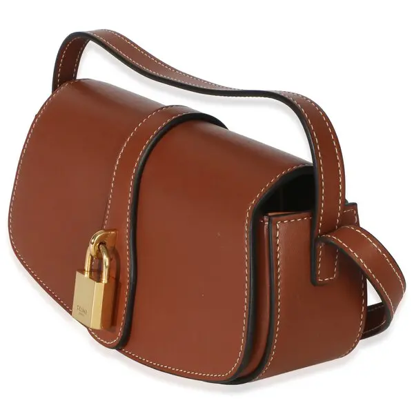 Celine Smooth Calfskin Tabou Clutch On Strap - Brown