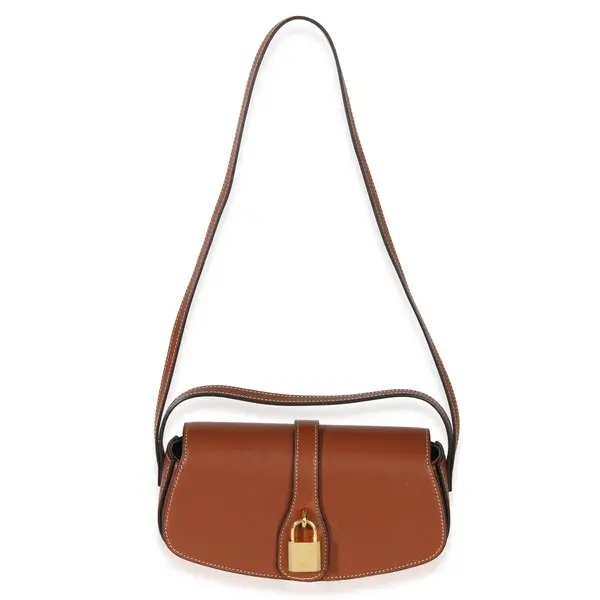 Celine Smooth Calfskin Tabou Clutch On Strap - Brown