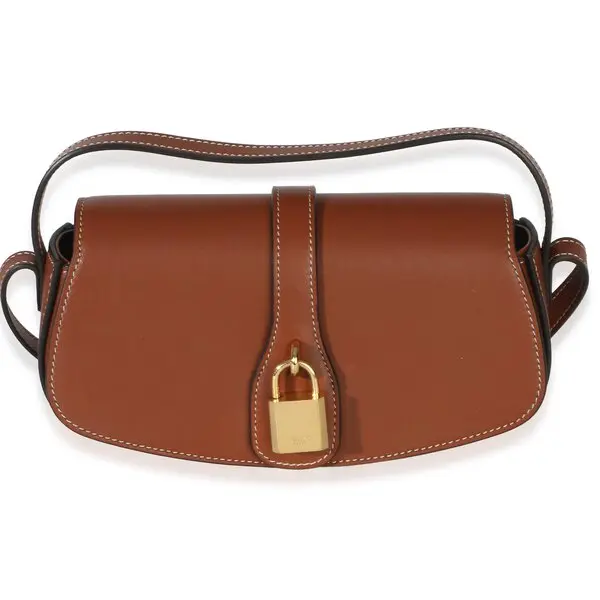 Celine Smooth Calfskin Tabou Clutch On Strap - Brown