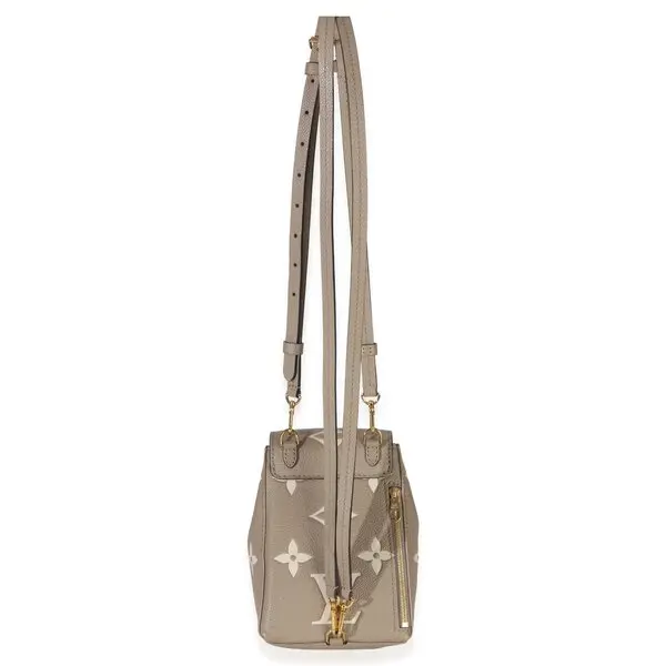LOUIS VUITTON Tourterelle Empreinte Giant Monogram Tiny Backpack - Gray