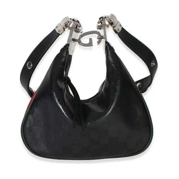 Gucci Gg Crystal Coated Canvas Attache Crossbody Bag