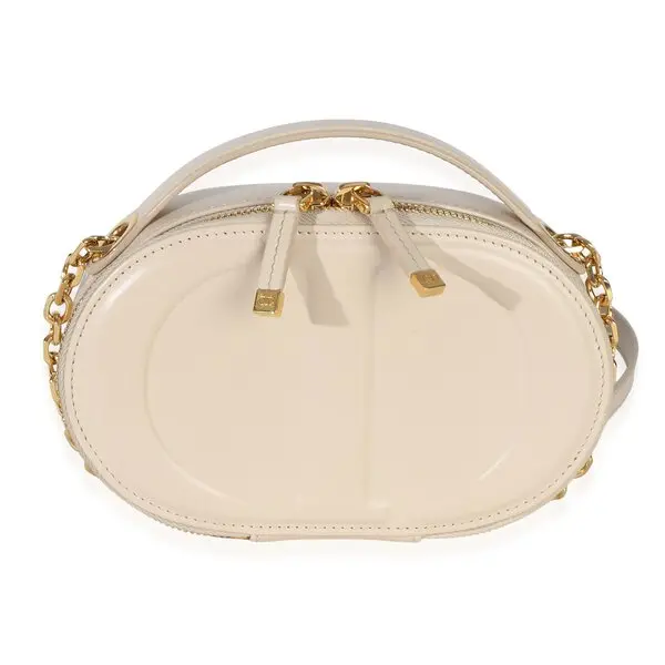 Dior Cd Signature Oval Camera Bag - Beige
