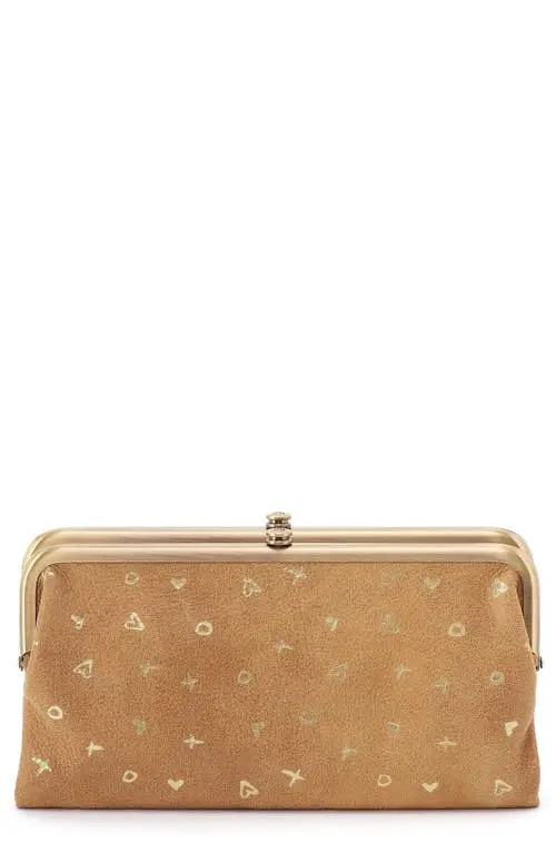 Hobo Lauren Leather Double Frame Clutch - Whiskey
