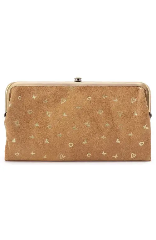 Hobo Lauren Leather Double Frame Clutch - Whiskey
