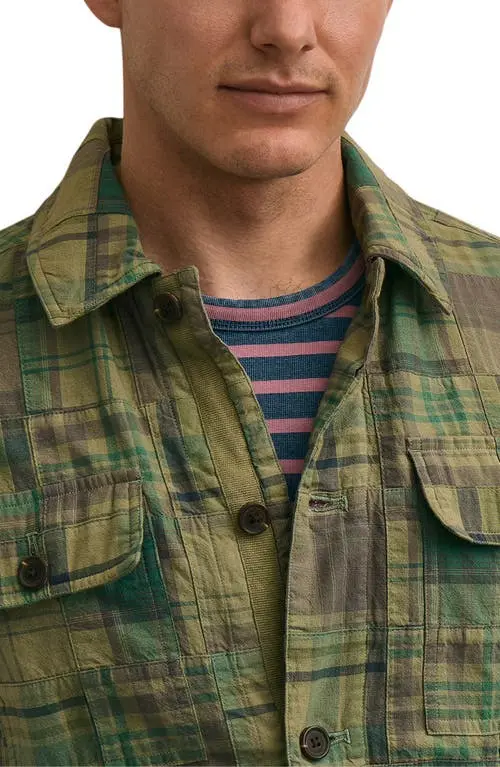 Brooks Brothers Patchwork Cotton Shirt Jacket