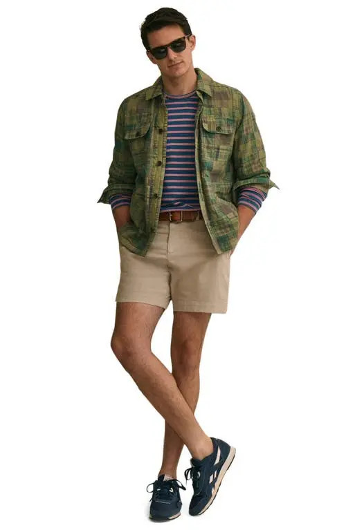 Brooks Brothers Patchwork Cotton Shirt Jacket