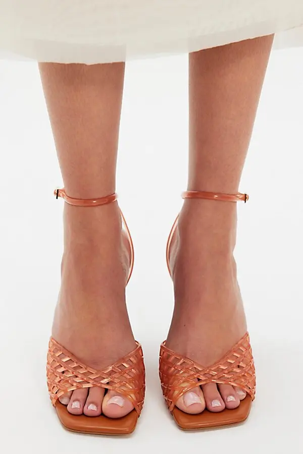 Jeffrey Campbell Marbella Jelly Wedges - Caramel