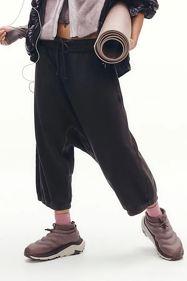 Free People All In Cropped Harem Pants - Black