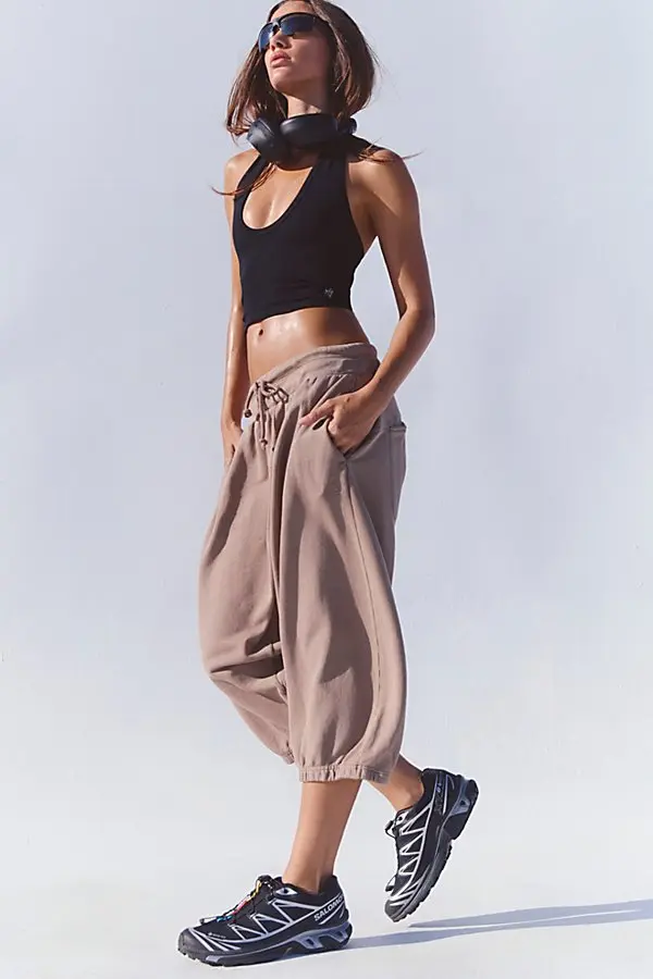 Free People All In Cropped Harem Pants - Hickory